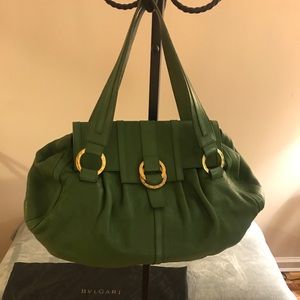 Bulgari | Bags | Bvlgari Green Leather Chandra Bag | Poshmark